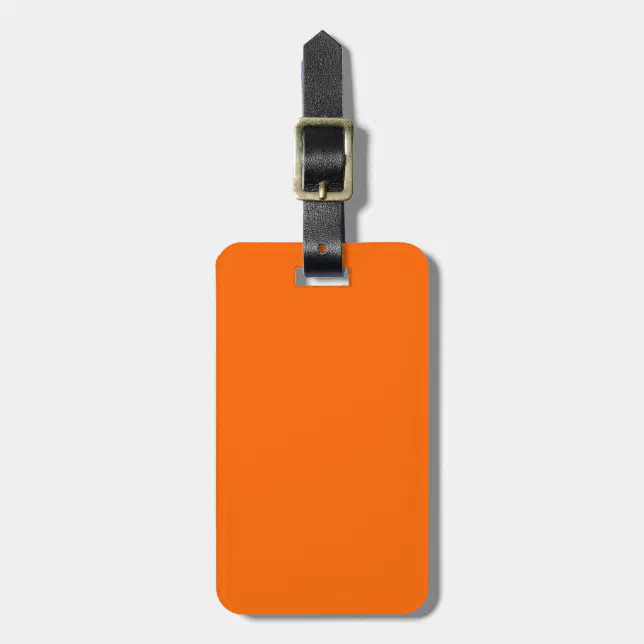 Solid Orange Luggage Tag | Zazzle
