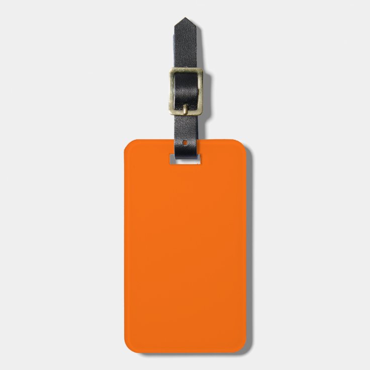 Solid Orange Luggage Tag | Zazzle