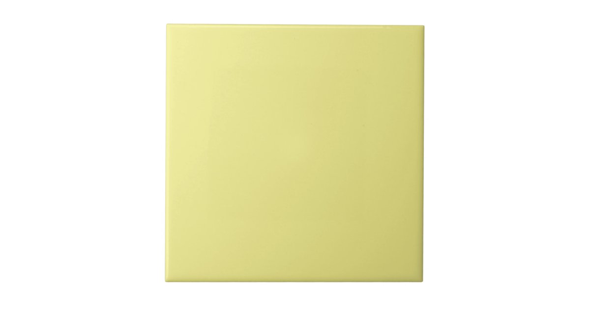 Solid pale yellow ceramic tile | Zazzle