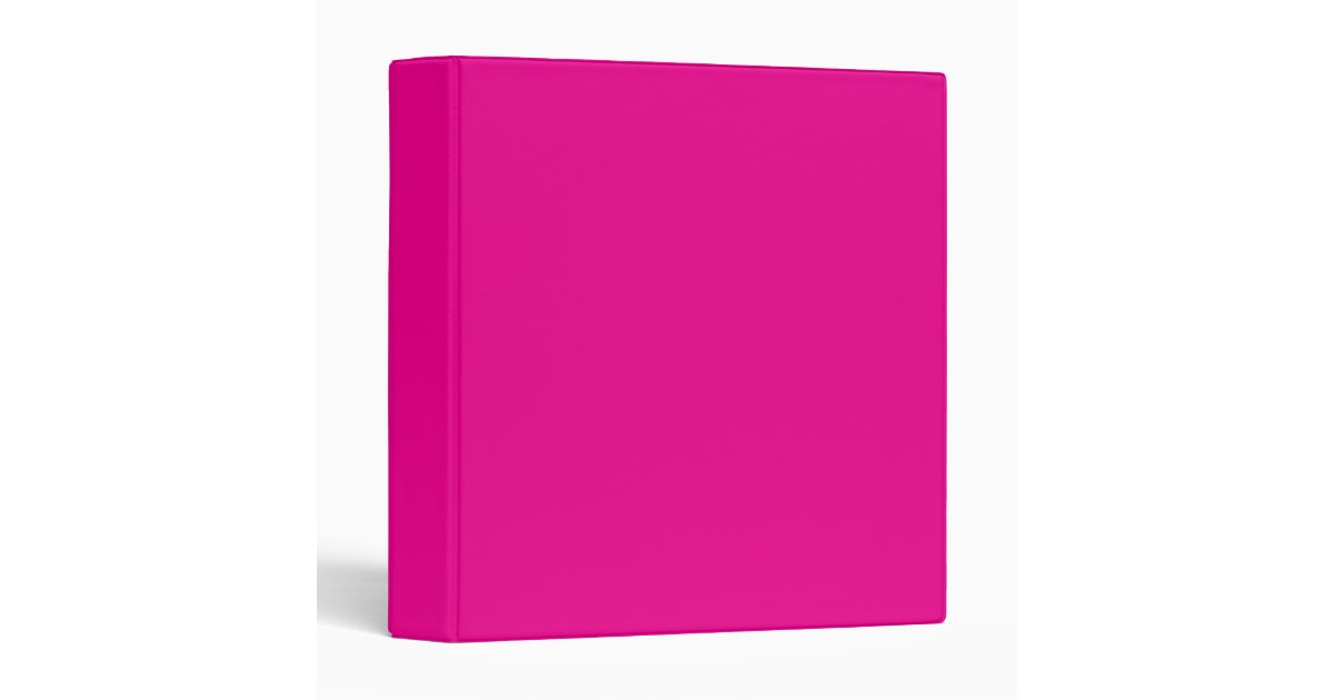 Solid pink 1 inch binder | Zazzle