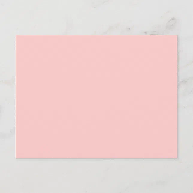 Solid Pink Background Web Color FFCCCC Postcard | Zazzle