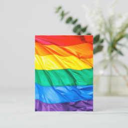 Solid Pride - Gay Pride Flag Closeup Postcard | Zazzle