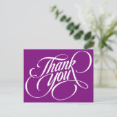 SOLID PURPLE POST CARD BEALEADER THANK YOU | Zazzle