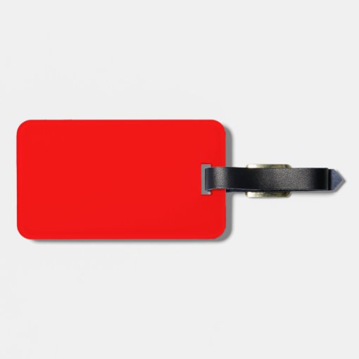 Solid Red Color Eye Catching Luggage Tag | Zazzle