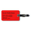 Solid Red Luggage Tag | Zazzle