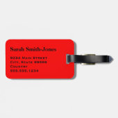 Solid Red Luggage Tag | Zazzle