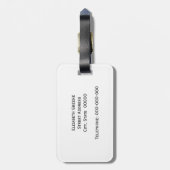 Solid Red, Navy Blue Ribbon Name Monogram Luggage Tag | Zazzle