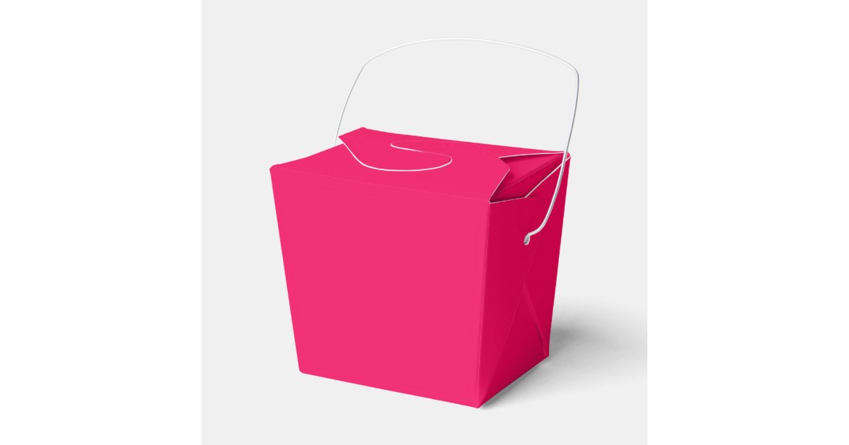 Solid reddish bright hot pink favor boxes | Zazzle