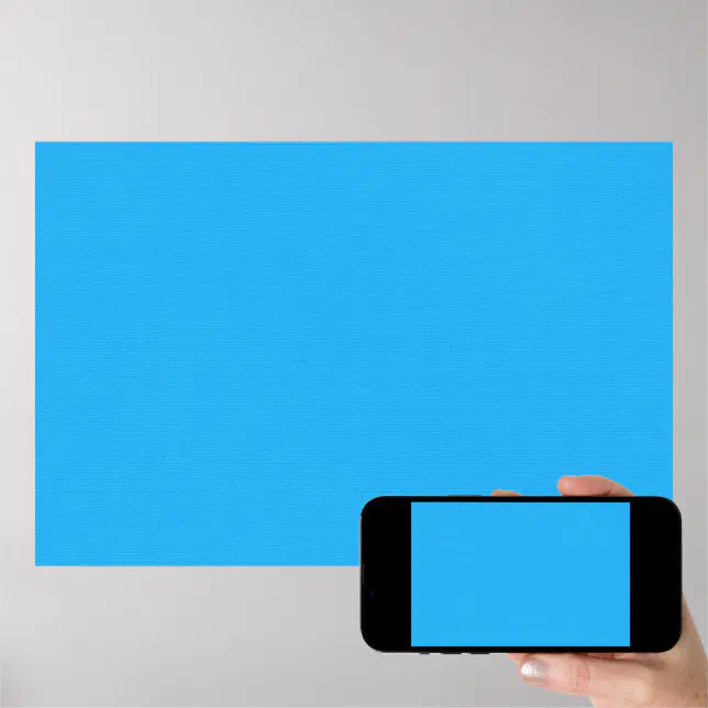 SOLID SKY BLUE BACKGROUND TEMPLATE TEXTURE WALLPAP POSTER | Zazzle