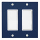 Solid space deep blue light switch cover | Zazzle