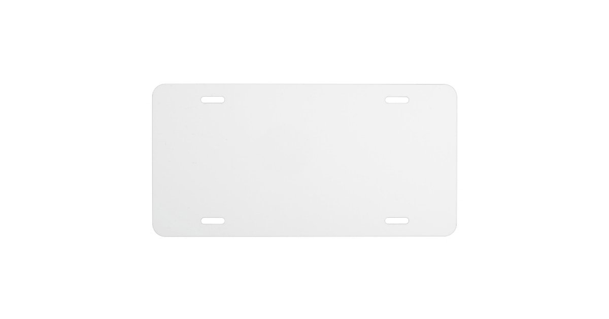Solid White License Plate | Zazzle