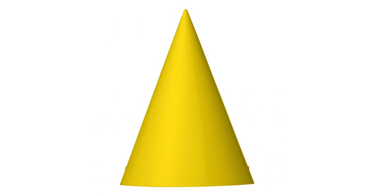 Solid Yellow Party Hat | Zazzle