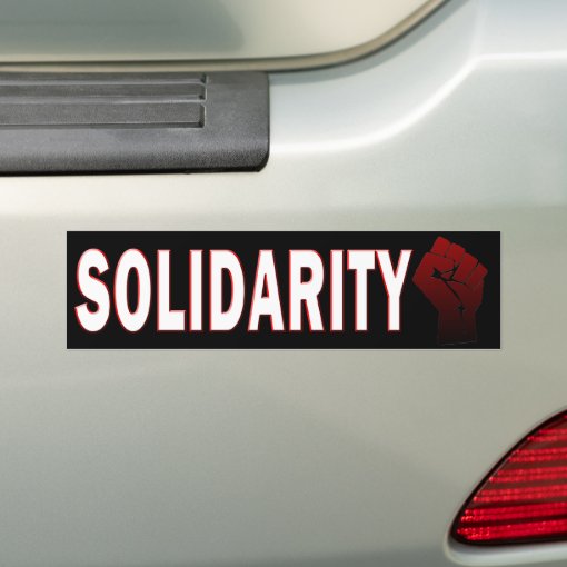 SOLIDARITY BUMPER STICKER | Zazzle