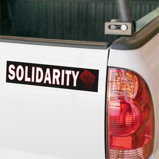 SOLIDARITY BUMPER STICKER | Zazzle