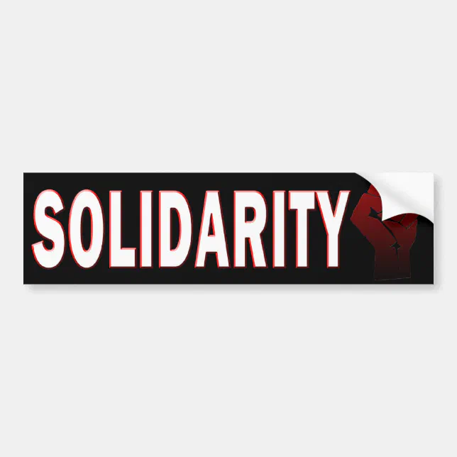 SOLIDARITY BUMPER STICKER | Zazzle
