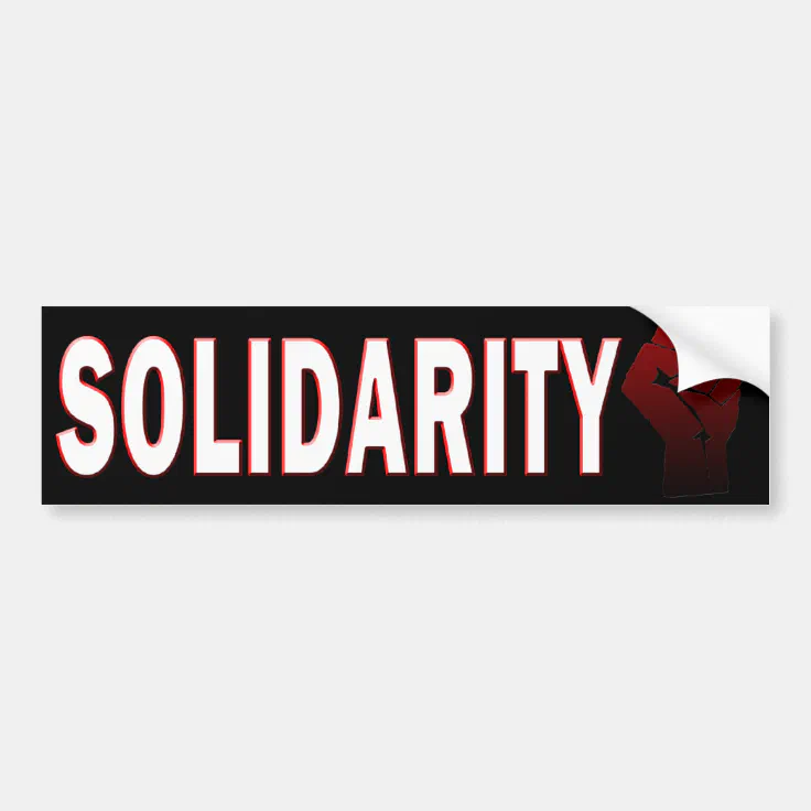 SOLIDARITY BUMPER STICKER | Zazzle