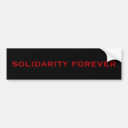 SOLIDARITY FOREVER BUMPER STICKER | Zazzle.com