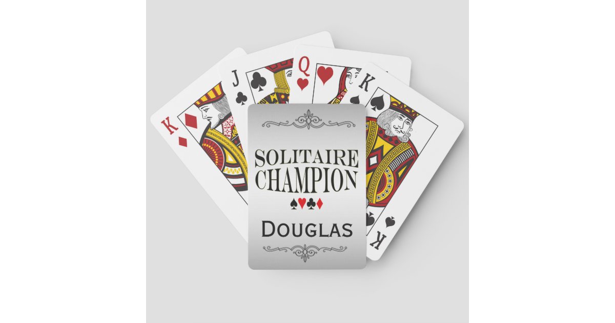 Solitaire Champion Poker Cards | Zazzle