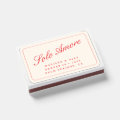 Solo Amore Red Retro Aesthetic Italian Wedding Matchboxes | Zazzle