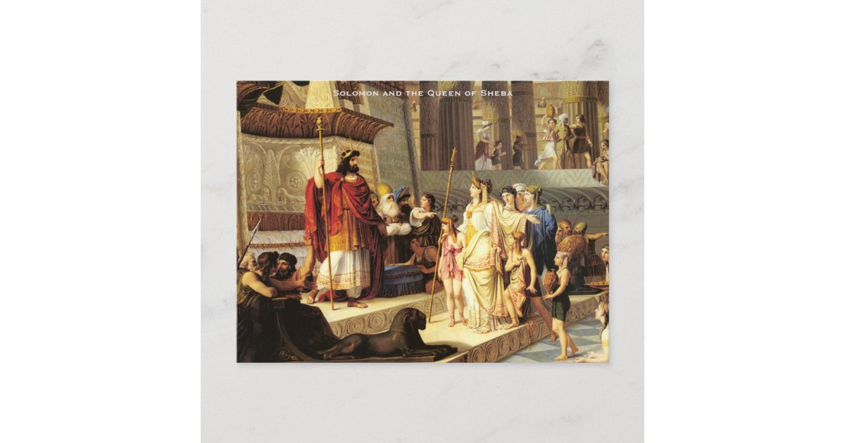 Solomon and the Queen of Sheba - Giovanni De Min Postcard | Zazzle