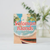 Solomon Islands Vintage vacation Poster Postcard | Zazzle