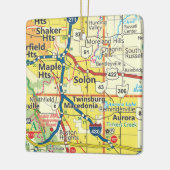 Solon Ohio Road Map Ceramic Ornament | Zazzle