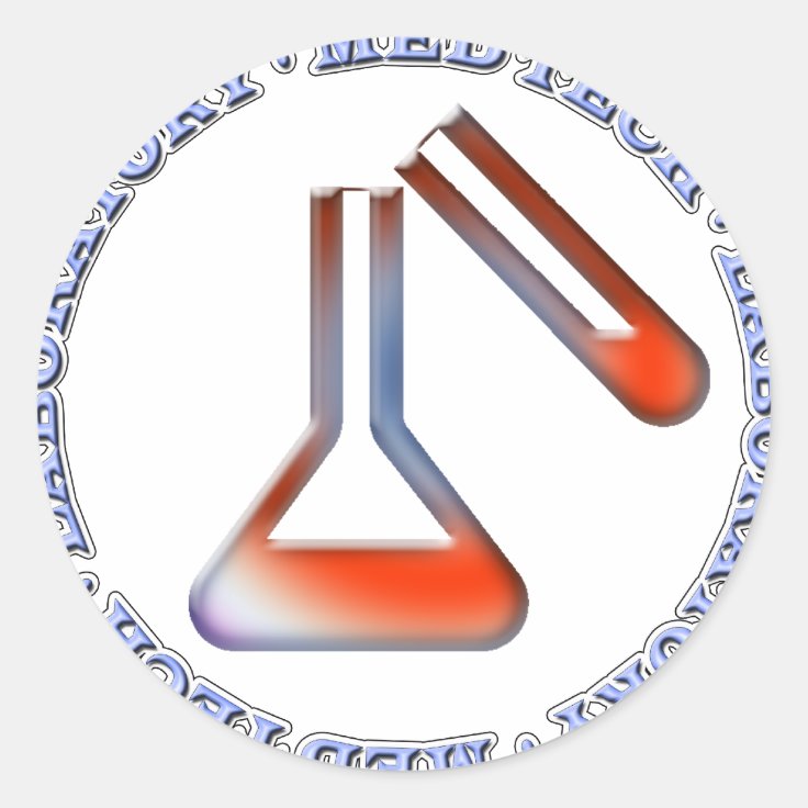 SOLUTION MED TECH - MEDICAL LABORATORY CLASSIC ROUND STICKER | Zazzle