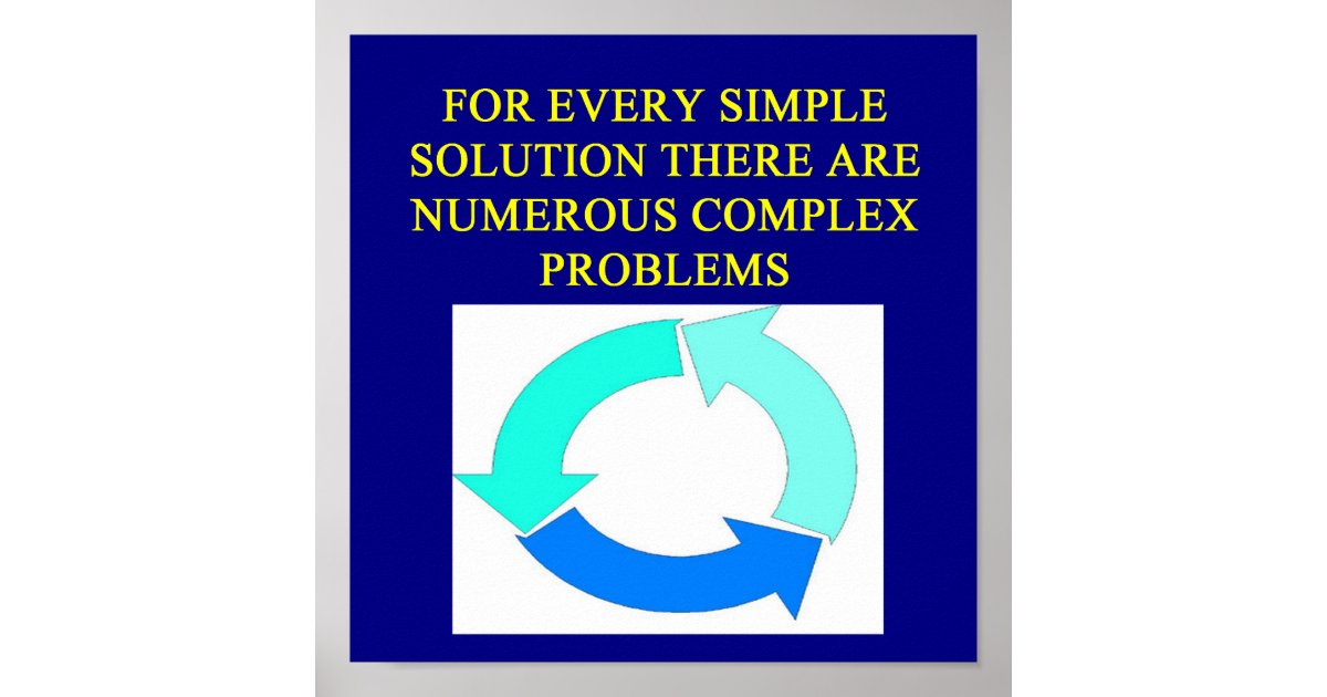 solutions and problems proverbs poster | Zazzle