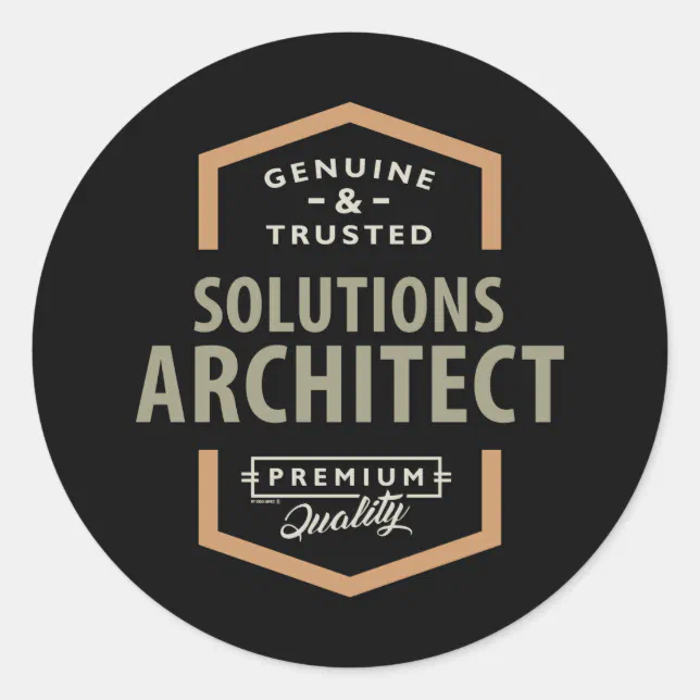 Solutions Architect Classic Round Sticker | Zazzle
