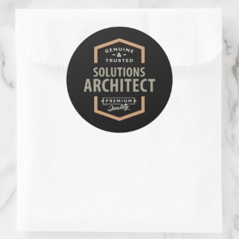 Solutions Architect Classic Round Sticker | Zazzle