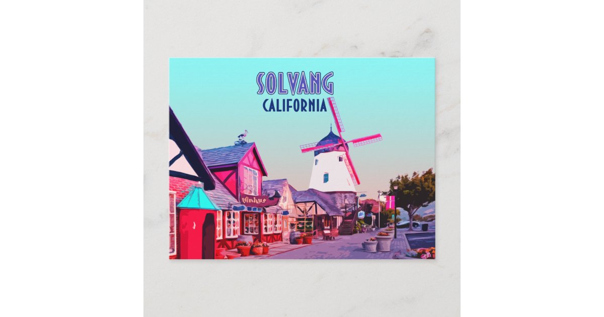 Solvang Danish Downtown California Vintage Postcard | Zazzle