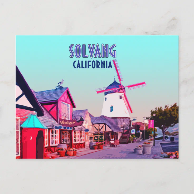 Solvang Danish Downtown California Vintage Postcard | Zazzle