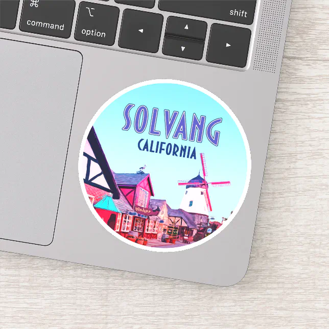 Solvang Danish Downtown California Vintage Sticker | Zazzle