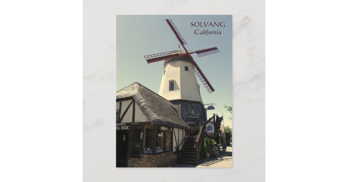 Solvang Windmill Postcard! Postcard | Zazzle