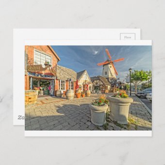Solvang Windmill View Postcard | Zazzle