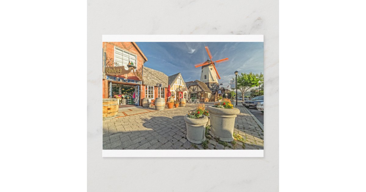 Solvang Windmill View Postcard | Zazzle
