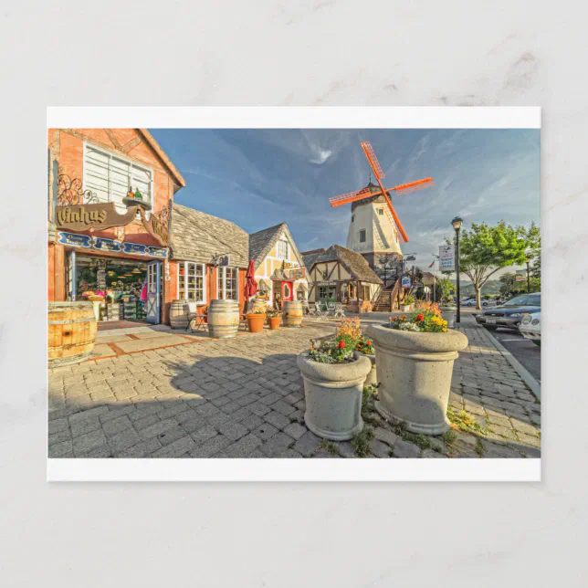 Solvang Windmill View Postcard | Zazzle