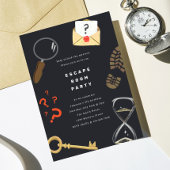Solve the Mystery Escape Room Party Invitation | Zazzle