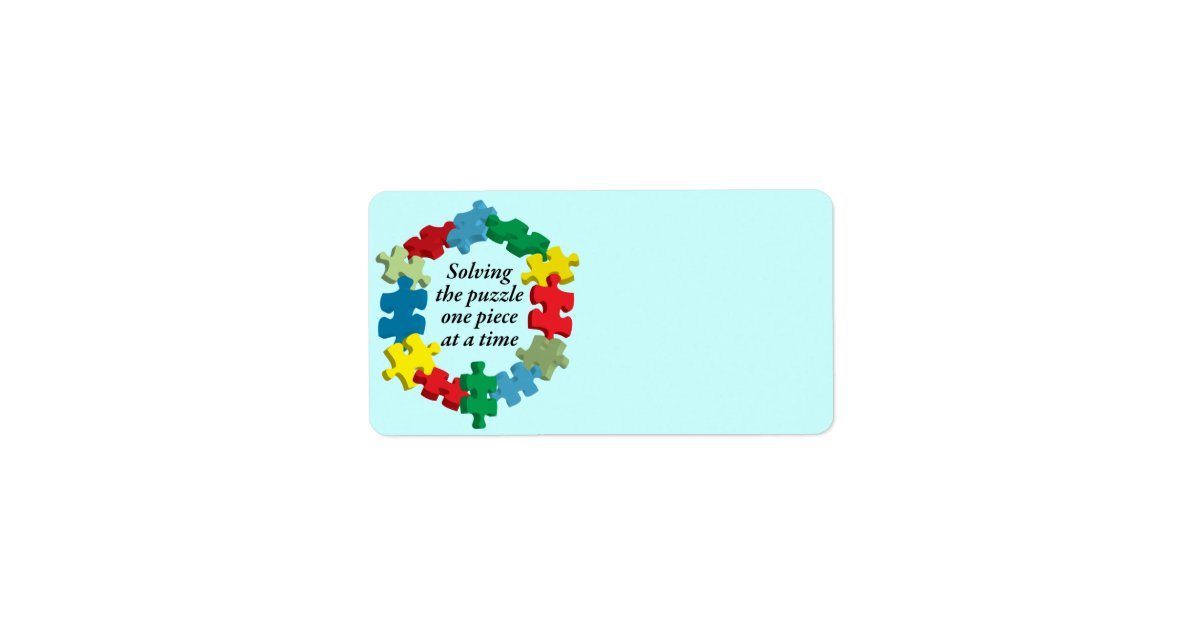 Solving the Puzzle... Blue Address labels | Zazzle