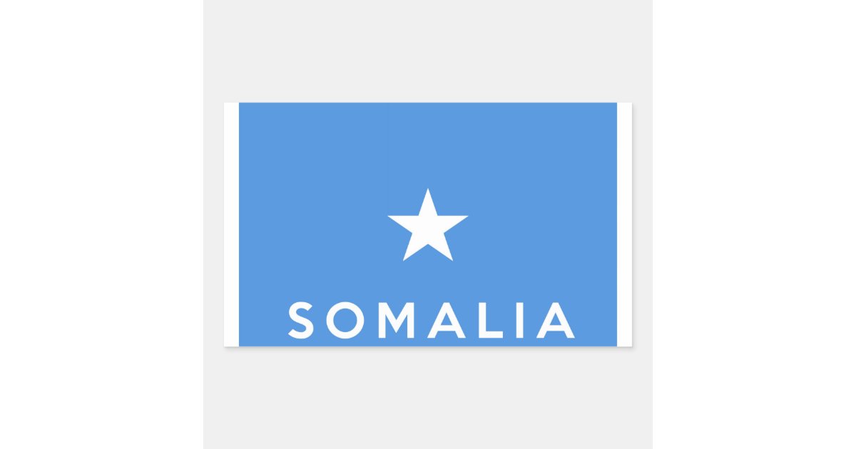 somalia country flag symbol name text rectangular sticker | Zazzle