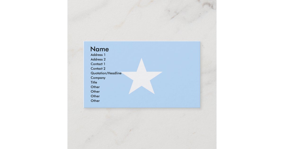 Somalia Flag Business Card | Zazzle