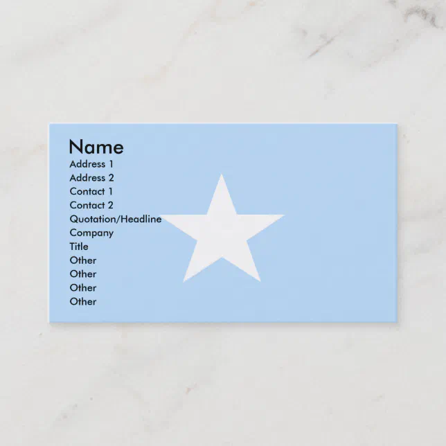 Somalia Flag Business Card | Zazzle