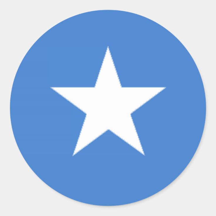 Somalia Flag Classic Round Sticker | Zazzle
