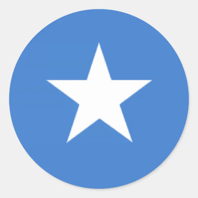 Somalia Flag Classic Round Sticker | Zazzle