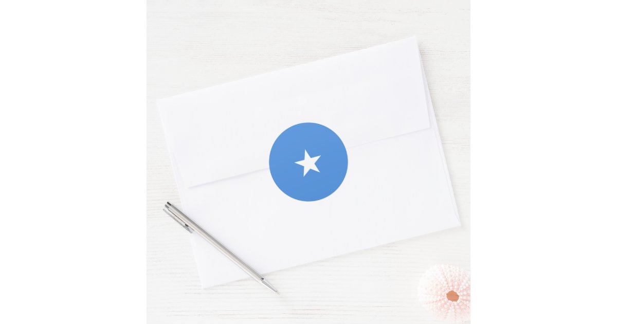 Somalia flag classic round sticker | Zazzle