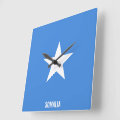 Somalia Flag Dazzling Patriotic Square Wall Clock | Zazzle