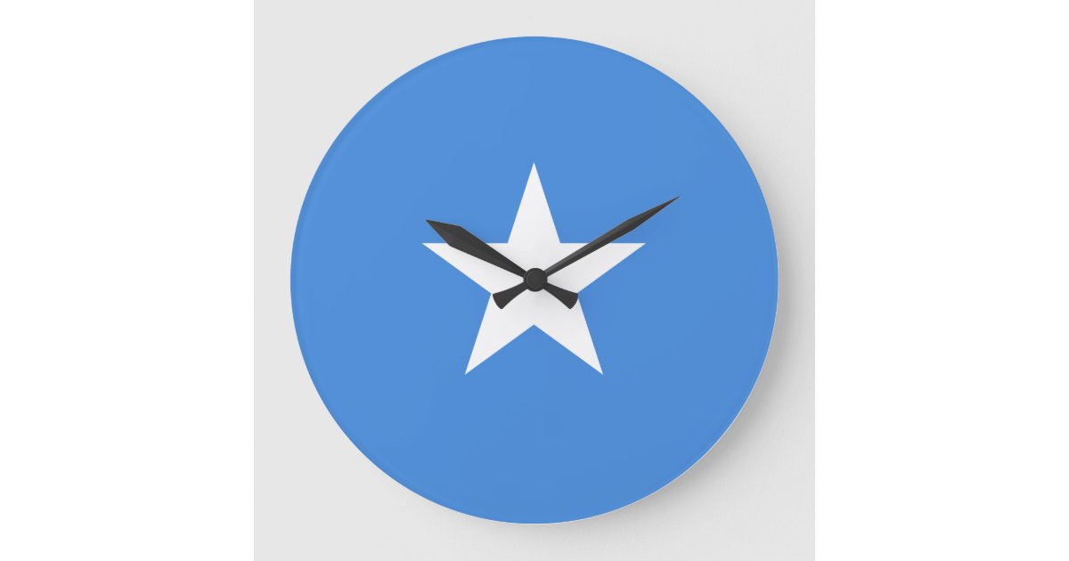 Somalia (Somalian) Flag Large Clock | Zazzle