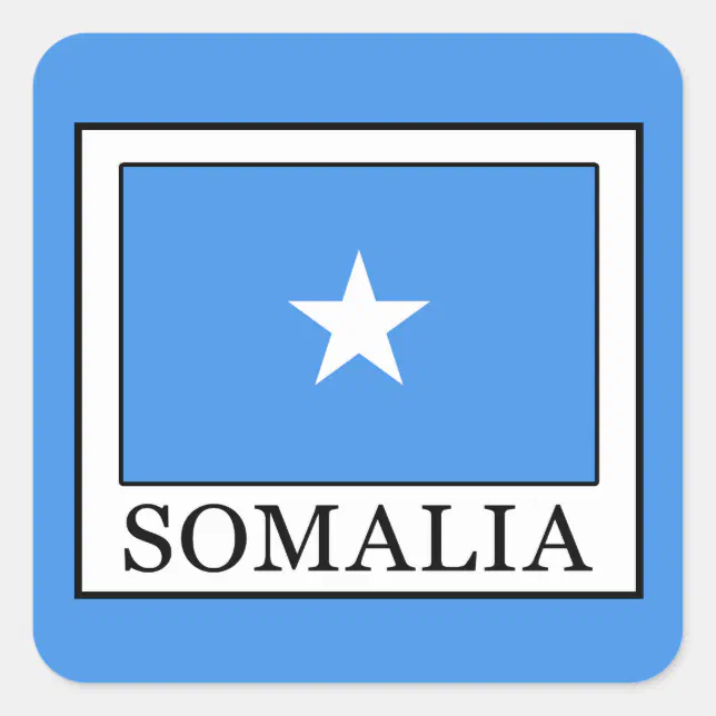 Somalia Square Sticker | Zazzle