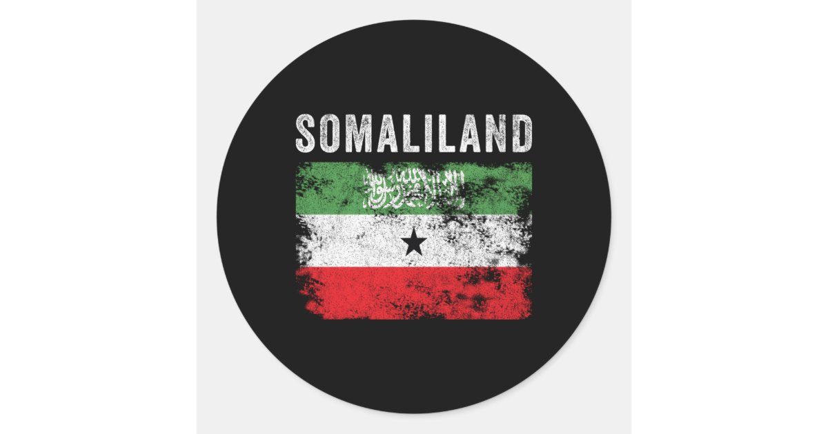 Somaliland Flag Distressed Somalilander Flag Classic Round Sticker | Zazzle
