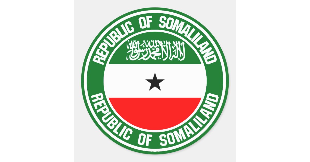 Somaliland Round Emblem Classic Round Sticker | Zazzle